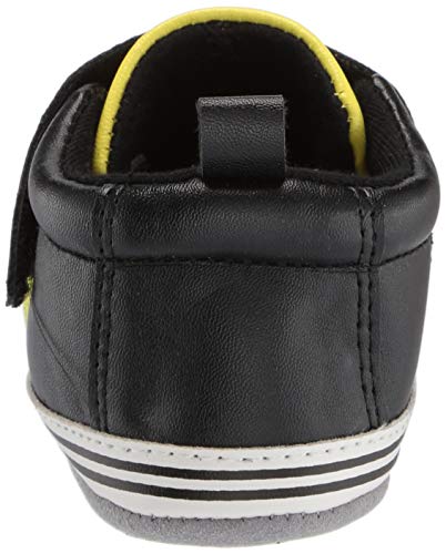 RO + ME by Robeez Baby Boy Crib Shoes Boys Infant Athletic Sneaker, Jake Black, 6-12 Months