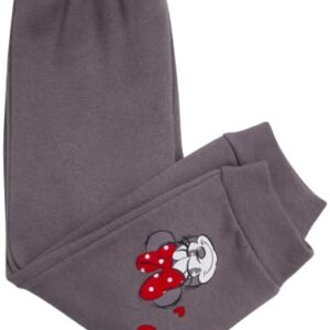 Disney Baby Girls' Jogger Set - 3 Piece Bodysuit, Long Sleeve Shirt Fleece Pant Set: Minnie Mouse, Winnie the Pooh (0-4T), Size 3T, Minnie Red/Charcoal