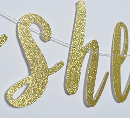 Nashlorette Banner for Nashville Bachelorette Party Decorations Pre-Strung Sign (Gold Glitter)