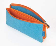 ProFolio by Itoya, Midtown Pouch - 5 x 9 Inches, Ocean / Orange