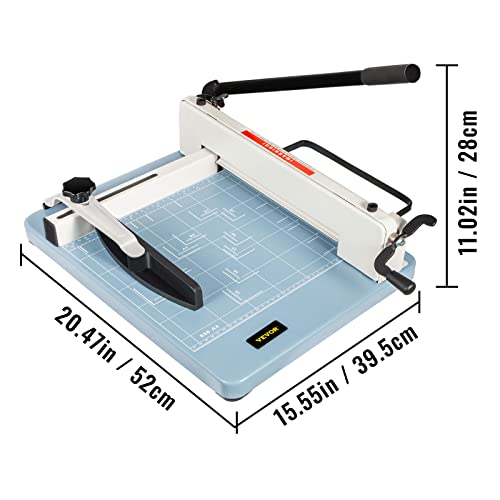 VEVOR Industrial Paper Cutter A4 Heavy Duty Paper Cutter 12 Inch Paper Cutter Heavy Duty 400 Sheets Paper Guillotine with Clear Cutting Guide Grids for Offices, Schools, Businesses and Printing Shops