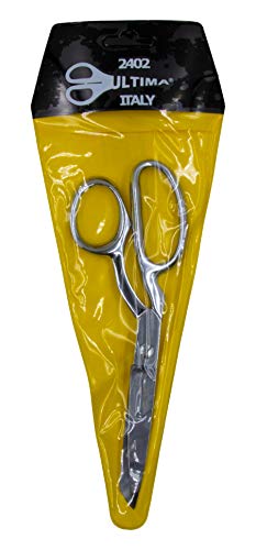 Ultima 8 Inch Dress Maker Scissors – Drop Forged Carbon Steel Dressmaker’s Sheers, Chrome Plated with Bent Handles, Made in Italy