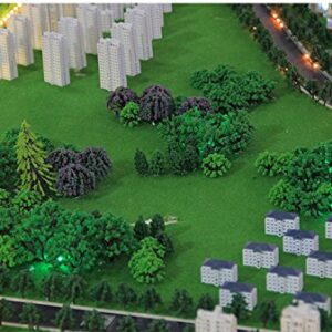 BAENRCY 32pcs 0.79-6.30inch Mixed Model Trees Accessories Model Train Scenery Architecture Trees Model Scenery with No Stands(All Green)