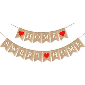 swyoun burlap home sweet home banner housewarming party garland supplies decoration