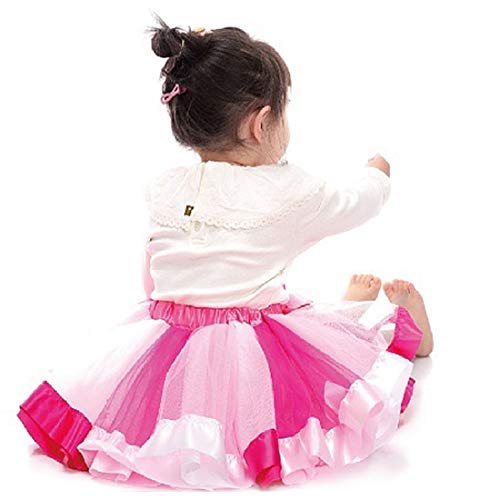 kilofly 3 Girls Ballet Dance Rainbow Tutu Princess Tulle Skirts