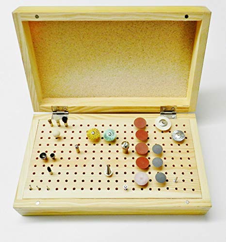 200 Hole Bur Organizer Box Deluxe Holds Jewelry Rotary Burs 1/8" & 3/32" Shanks