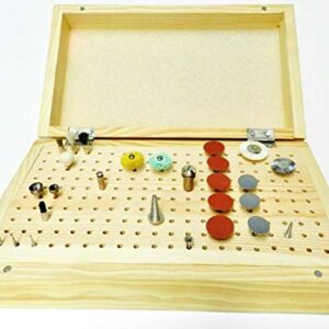 200 Hole Bur Organizer Box Deluxe Holds Jewelry Rotary Burs 1/8" & 3/32" Shanks