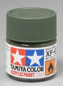 tamiya 81767 acrylic mini xf67 nato green 1/3 oz