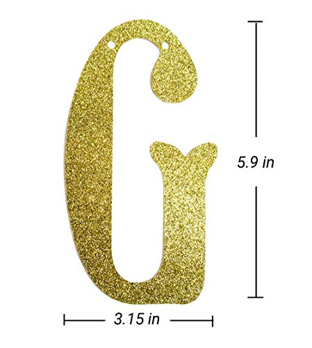 Congratulations Gold Glitter Sign Banner- Graduation, Wedding, Retirement Party Supplies Decorations (Gold)