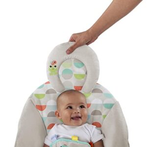 Bright Starts Happy Safari Vibrating Baby Bouncer Seat with 3-Point Harness and-Toy Bar, Age 0-6 Months