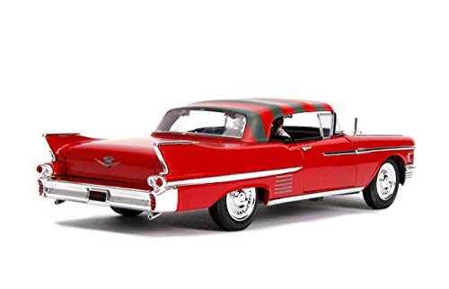 Jada Toys 1:24 Nightmare - '57 Cadillac W/Figure, Red, Standard, 26066