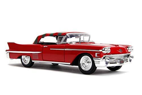 Jada Toys 1:24 Nightmare - '57 Cadillac W/Figure, Red, Standard, 26066