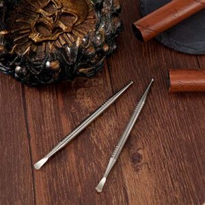 2 Pieces 110 mm Grade 2 Titanium Tools Silver Wax Carving Tools with Non-Slip Handle Sculpting Modeling Tool Spoon 4.33 Inch