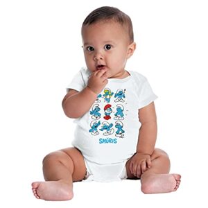 Smurfs Squad Papa Smurfette Cartoon Baby Romper Boys or Girls