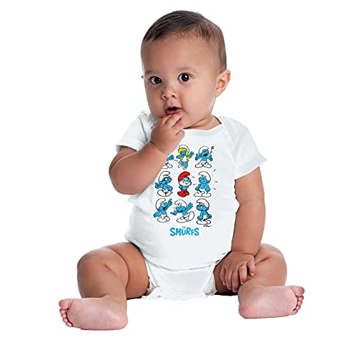 Smurfs Squad Papa Smurfette Cartoon Baby Romper Boys or Girls