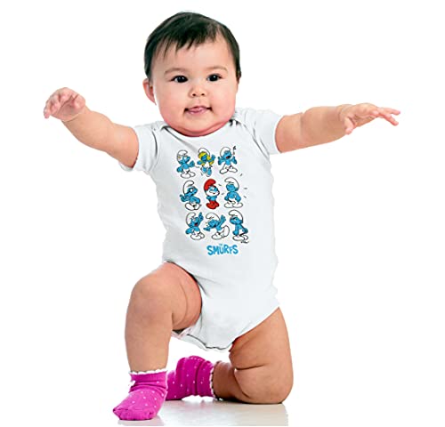 Smurfs Squad Papa Smurfette Cartoon Baby Romper Boys or Girls