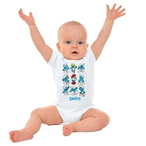 Smurfs Squad Papa Smurfette Cartoon Baby Romper Boys or Girls