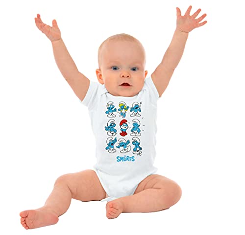 Smurfs Squad Papa Smurfette Cartoon Baby Romper Boys or Girls