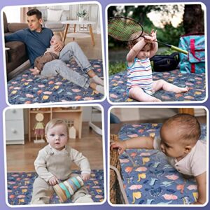 DHZJM Baby Play Mat,50x50 Playpen Mat,One-Piece Crawling Mat Non Slip Baby Mat for Floor,Tummy Time Mat- Compatible for LIAMST Baby Playpen 50x50 Inches-Baby Registry Search(Dinosaur)