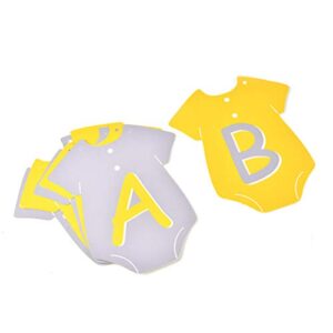 JOYMEMO Yellow Grey Elephant Baby Shower Decorations Neutral for Boy or Girl, Welcome Baby Banner Elephant Garland Confetti Balloons for Gender Neutral Baby Decor