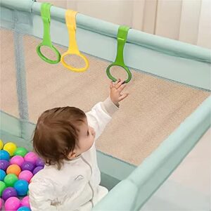 4 Pack Baby Toddler Crib Pull Ring Baby Bed Stand Up Rings Kids Walking Training Tool