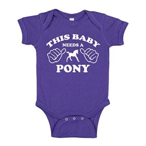 this baby needs a pony toddler t-shirt 2t purple