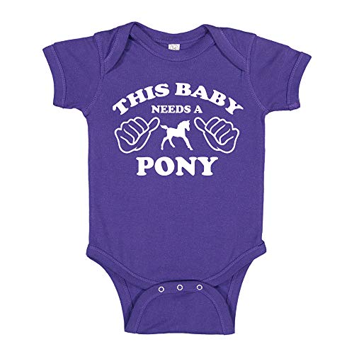 This Baby Needs A Pony Toddler T-Shirt 2T Purple