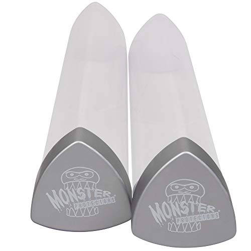 Monster TCG Gaming Prism Playmat Tube(Silver) 2Pk-Won't Roll Off Surfaces-Easy in and Out Design-Store Your Card & RPG Playmats Better - For Pokemon Yugioh MTG Magic the Gathering DND Dungeons Dragons