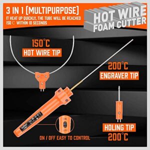 HORUSDY 3-IN-1 Hot Wire Foam Cutter, Foam Cutter Electric Cutting Machine Pen Tools Kit