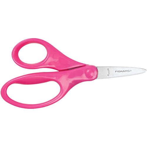 Fiskars Pointed Tip Kids Scissors, 5-Inch, Pink