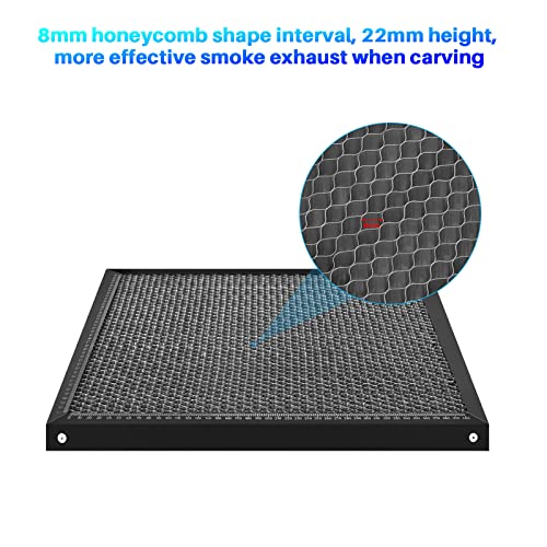 Comgrow Honeycomb Laser Bed 400mm x 400mm with Aluminum Plate for CO2 Diode Laser Engraver Cutting Machine,Laser Engraving Cutter Iron Honeycomb Working Panel