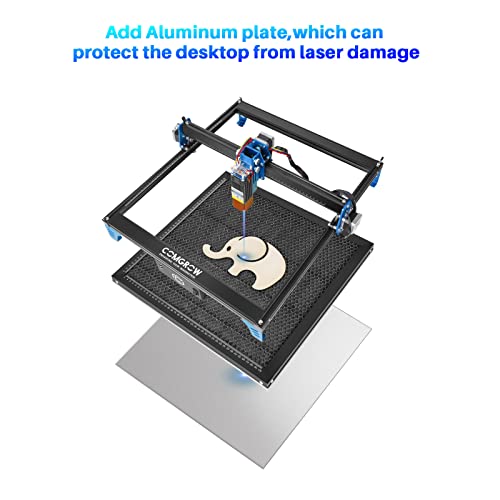 Comgrow Honeycomb Laser Bed 400mm x 400mm with Aluminum Plate for CO2 Diode Laser Engraver Cutting Machine,Laser Engraving Cutter Iron Honeycomb Working Panel