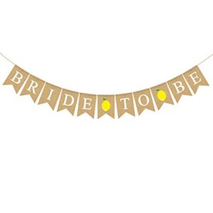 rainlemon bride to be banner jute burlap lemon bridal shower lemonade party decoration