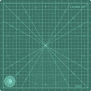 Calibre Art Rotating Self Healing Cutting Mat 14x14 (13" Grid), Perfect for Quilting & Art Projects