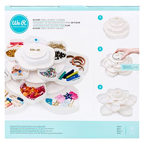 We R Memory Keepers Bloom Storage & Decor- White