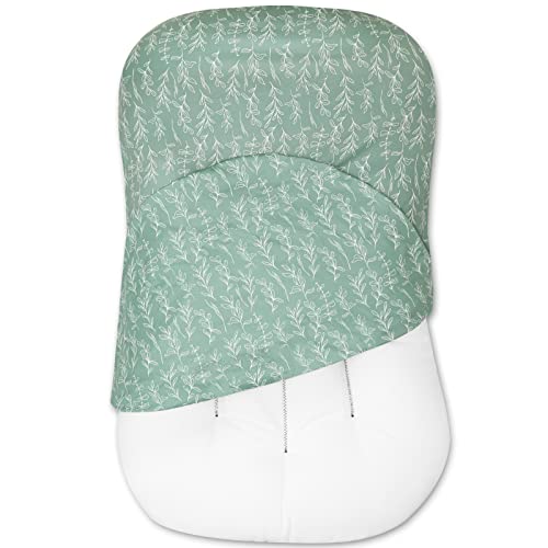 Newborn Lounger Cover for Boys Girls, Soft Snug Fitted Baby Lounger Slipcover, Removable Cover for Infant Lounger Pillow, Green Sage