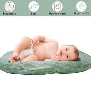 Newborn Lounger Cover for Boys Girls, Soft Snug Fitted Baby Lounger Slipcover, Removable Cover for Infant Lounger Pillow, Green Sage