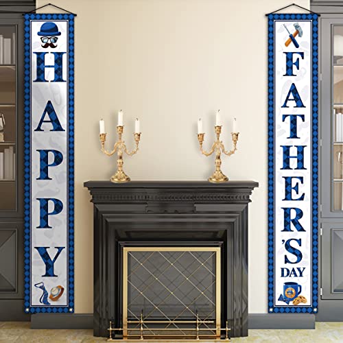 Happy Father's Day Party Front Door Banner Best Dad Ever Party Porch Wall Sign Decoration Photo Booth Backdrop Supply