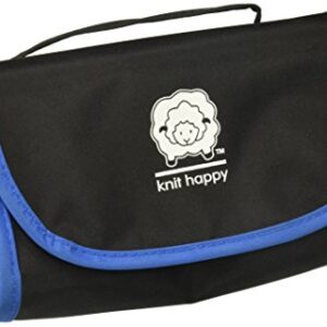 K1C2 Knit Happy Fold-N-Go Notions Box, Black/Blue