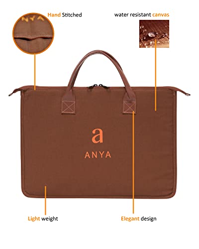 ANYA Art portfolio bag, artist carrying case, storage bag for artwork, posters with zipper and handles, light weight art bag for professionals, students KONST