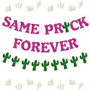 mexican bachelorette party decorations | rose red glitter same prick forever banner cactus garland | mexican fiesta | funny bridal shower decorations | hen party decoration