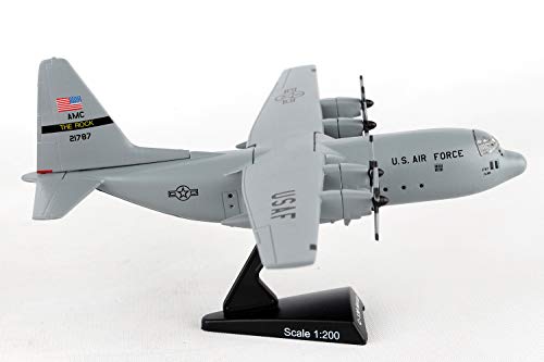 Daron Worldwide Trading Postage Stamp USAF C-130 1/200 Spare 617 Airplane Model, White