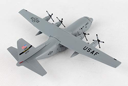 Daron Worldwide Trading Postage Stamp USAF C-130 1/200 Spare 617 Airplane Model, White