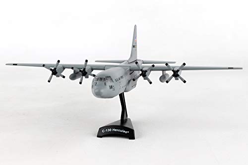 Daron Worldwide Trading Postage Stamp USAF C-130 1/200 Spare 617 Airplane Model, White