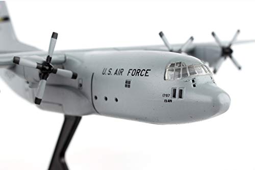 Daron Worldwide Trading Postage Stamp USAF C-130 1/200 Spare 617 Airplane Model, White