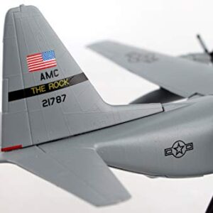 Daron Worldwide Trading Postage Stamp USAF C-130 1/200 Spare 617 Airplane Model, White