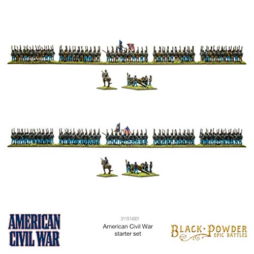 WarLord Black Powder Epic Battles American Civil War Starter Set Military Table Top Wargaming Plastic Model Kit 311514001 , Green