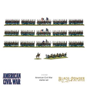 WarLord Black Powder Epic Battles American Civil War Starter Set Military Table Top Wargaming Plastic Model Kit 311514001 , Green