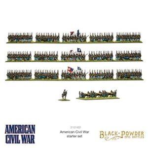 WarLord Black Powder Epic Battles American Civil War Starter Set Military Table Top Wargaming Plastic Model Kit 311514001 , Green