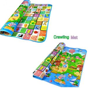 Baby Play Mat,Baby Care Foam Floor Reversible Kids Crawling Mat for Playing, Waterproof Play Game Mat for Infants Babies and Toddlers